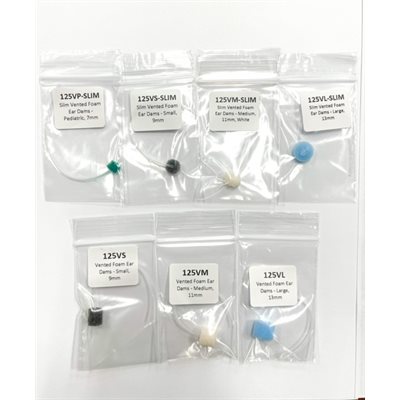 Audiologist's Choice® Vented Foam Ear Dam Sample Pack - All Slim / Std ...