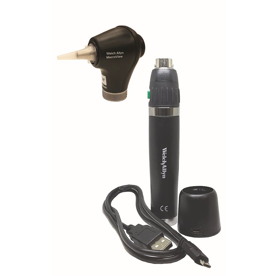 Welch Allyn 35v Led Macroview Basic Otoscope Complete Set W Li Ion Handle