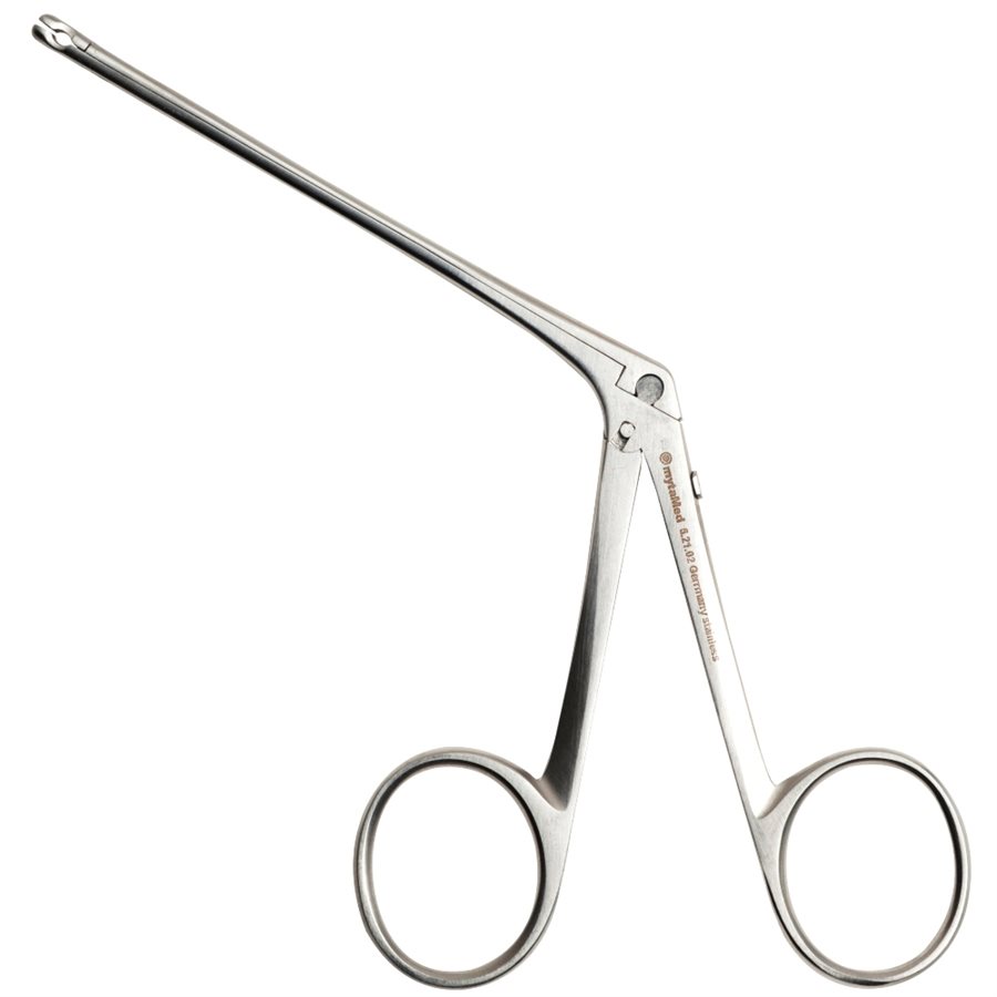 Micro-Alligator Forceps, oval-cupped, straight, small
