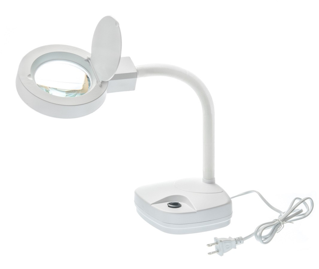 LED Magnifier Lamp - 3.5X Magnification (White Color)