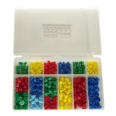 Grason IA Series Eartip Kit in Plastic Box - 375 / kit (25 of each size ...
