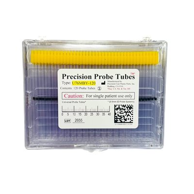 Universal Precision Probe Tubes with Marker Ring - Yellow Handle (120 / pk)
