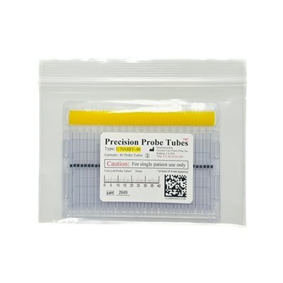 Universal Precision Probe Tubes with Marker Ring - Yellow Handle (40 / bag)